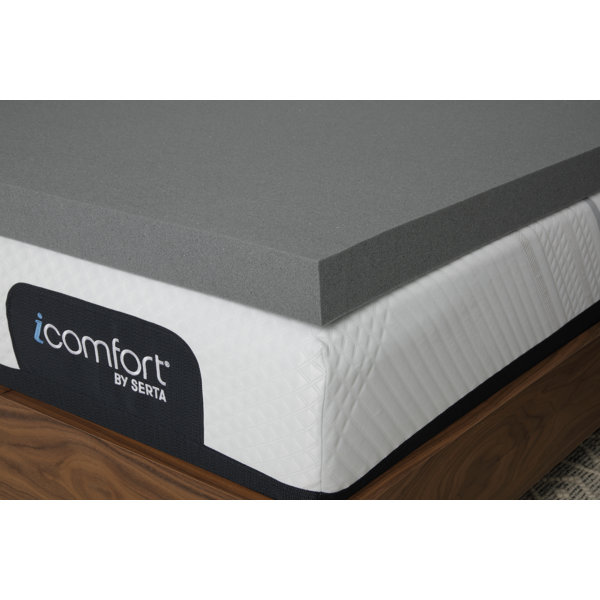 Serta Carbon Dream Memory Foam Mattress Topper, 3 Inch "& Reviews" | Wayfair